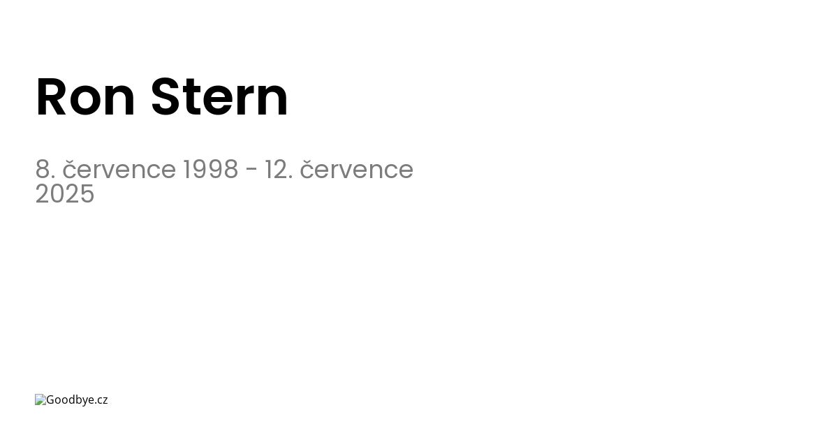 Ron Stern | Parte online | Goodbye.cz